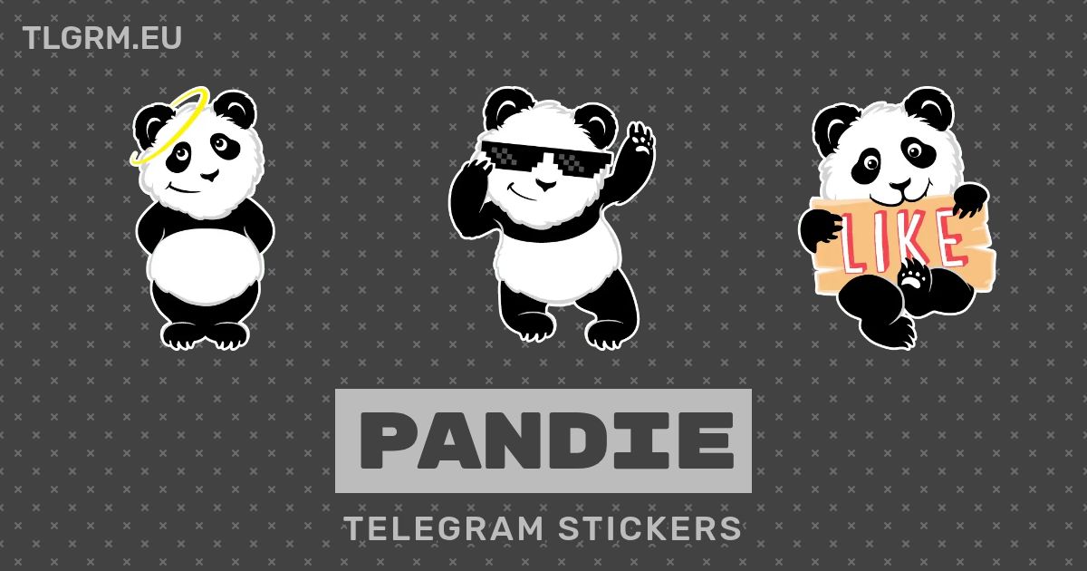“Pandie” stickers set for Telegram