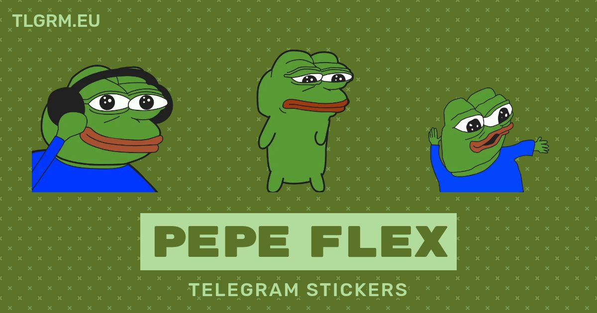 “Pepe Flex” animated sticker set for Telegram