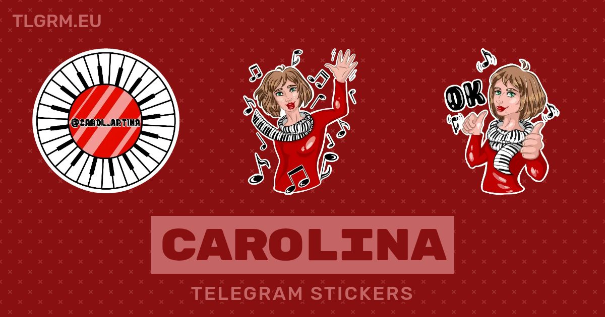 “Carolina” stickers set for Telegram