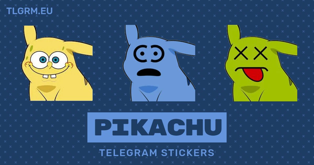 “Pikachu” stickers set for Telegram