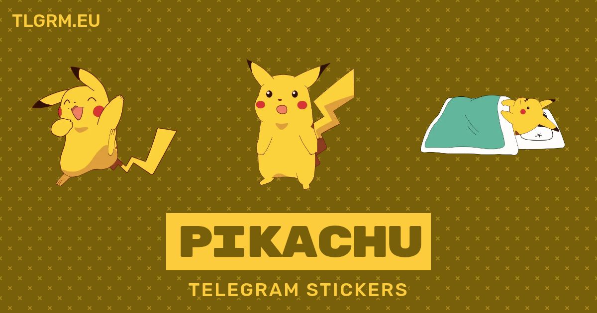 “Pikachu” animated sticker set for Telegram