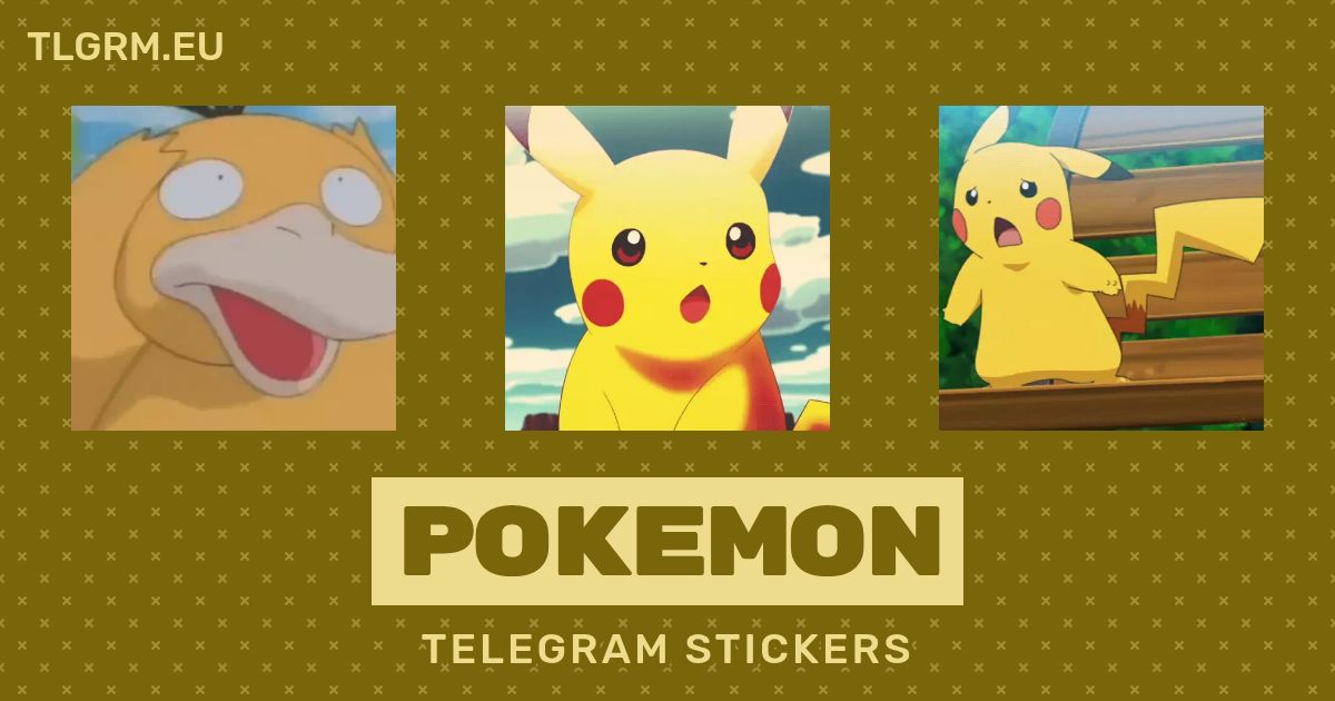 “Pokemon” animated sticker set for Telegram