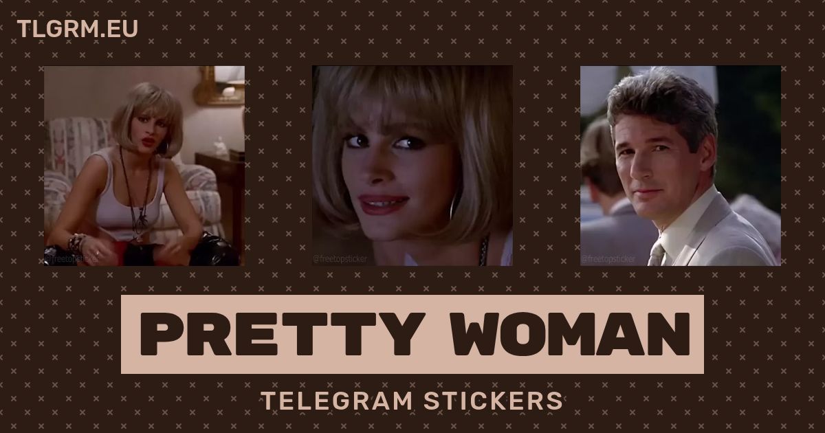 “Pretty Woman” animated sticker set for Telegram