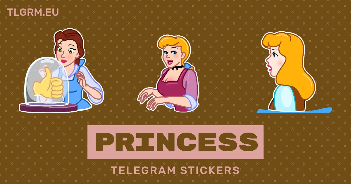 “Princess” animated sticker set for Telegram