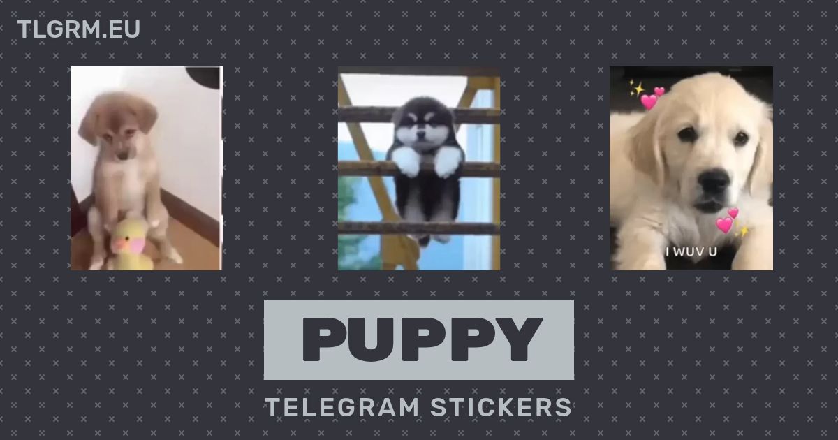 “Puppy” animated sticker set for Telegram