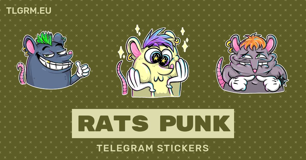 “RATS PUNK” stickers set for Telegram