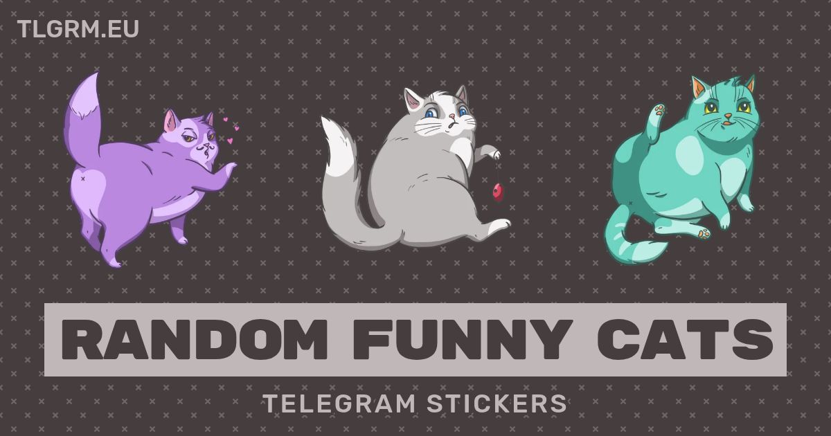 “Random Funny Cats” stickers set for Telegram