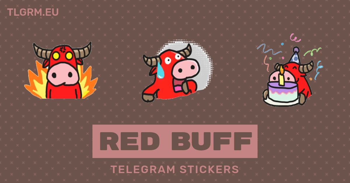 “Red Buff” stickers set for Telegram