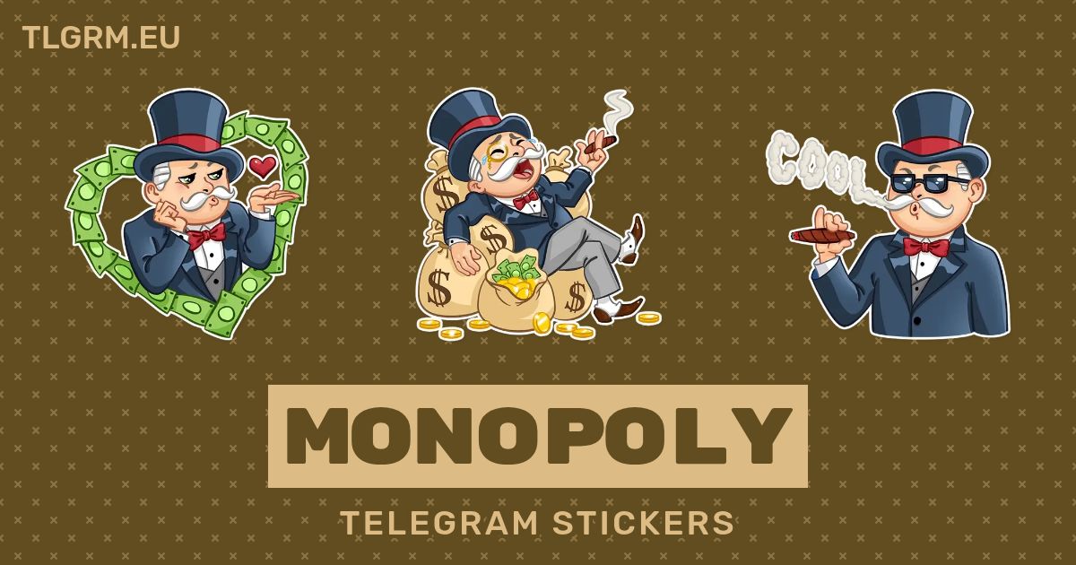 “Monopoly” stickers set for Telegram