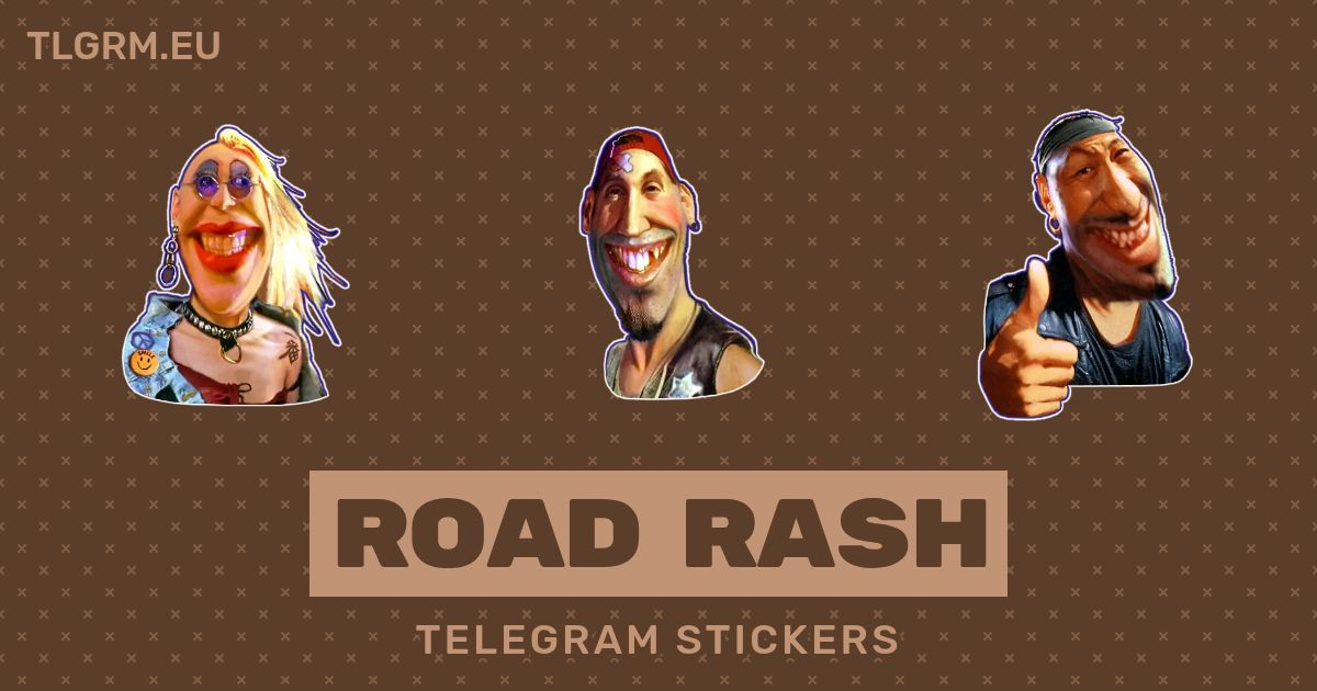 “Road Rash” stickers set for Telegram