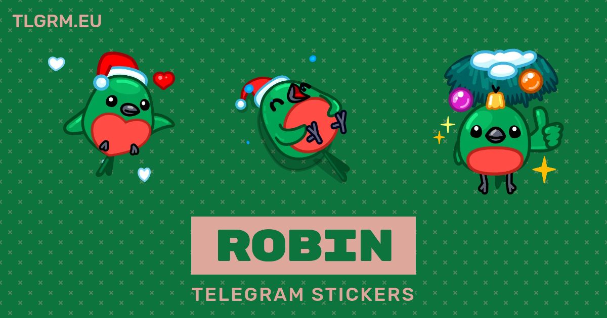 “Robin” animated sticker set for Telegram