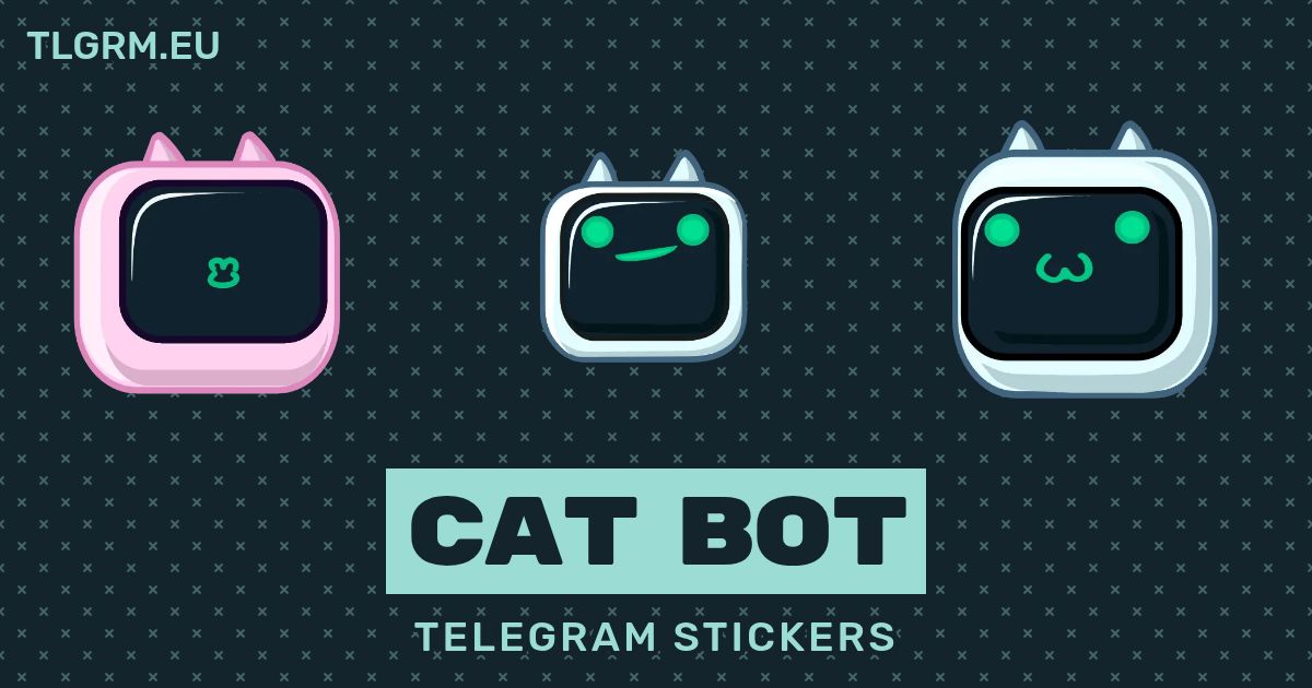 “Cat Bot” animated sticker set for Telegram