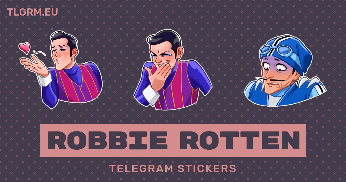 “Robbie Rotten” stickers set for Telegram