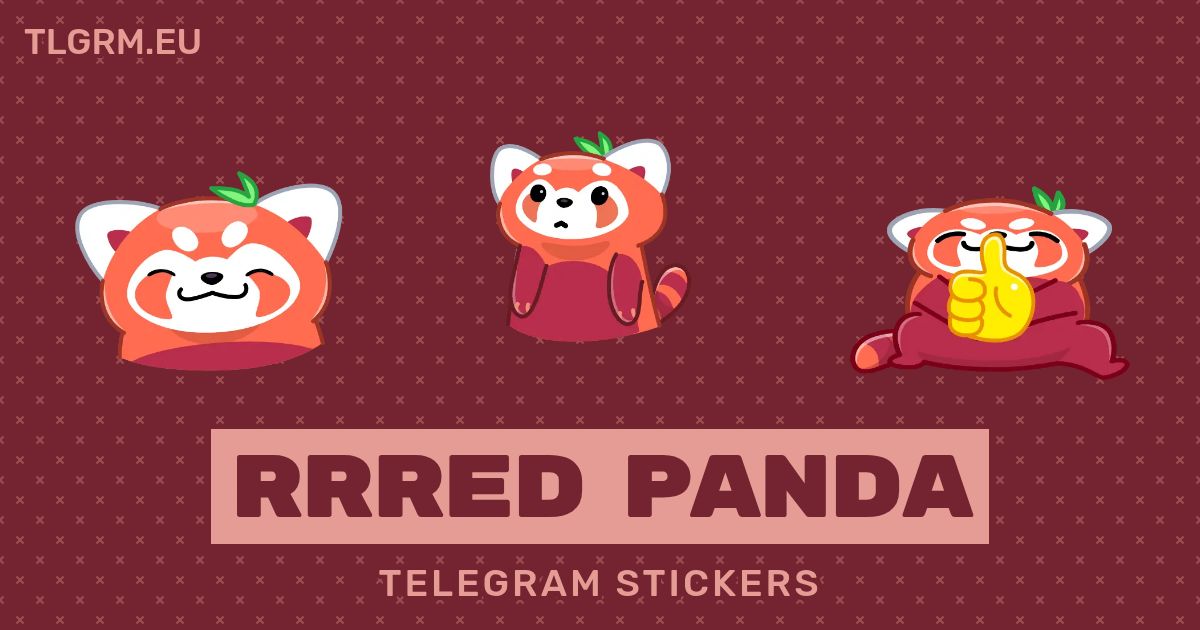 “Rrred Panda” animated sticker set for Telegram
