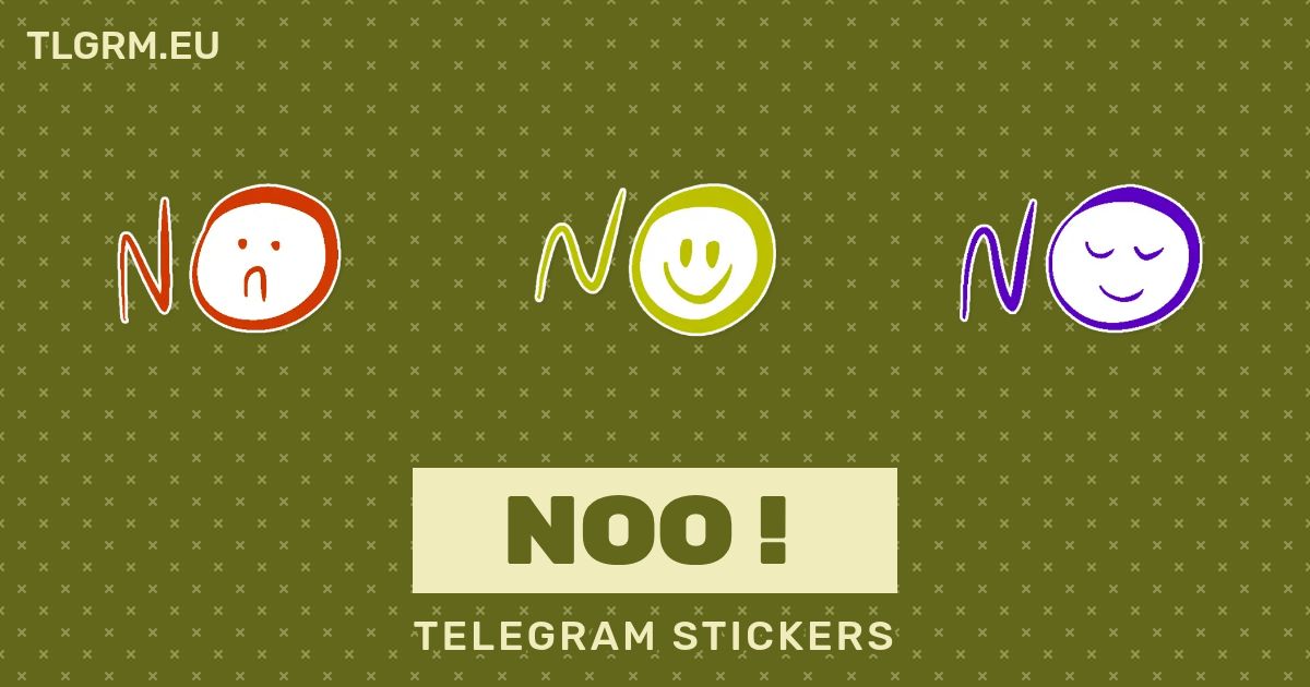 “Noo!” stickers set for Telegram