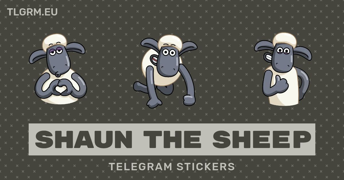 “Shaun The Sheep” animated sticker set for Telegram