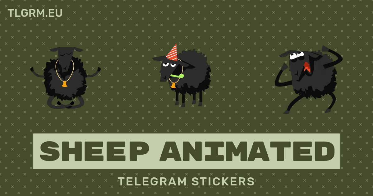 “Sheep Animated” animated sticker set for Telegram