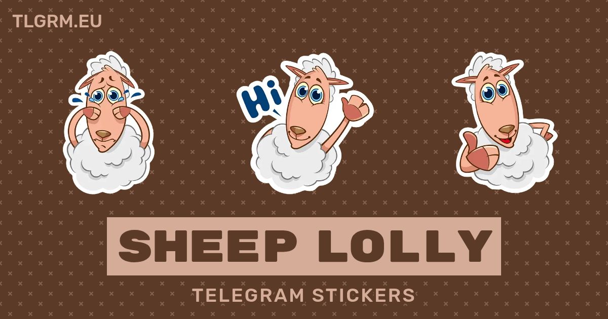 “Sheep Lolly” stickers set for Telegram