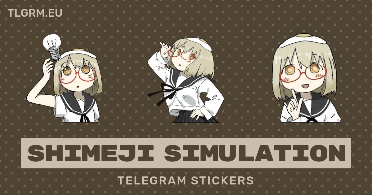“Shimeji Simulation” stickers set for Telegram