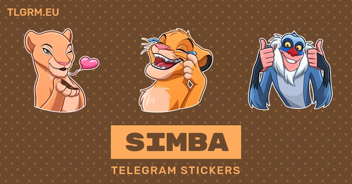 “Simba” stickers set for Telegram