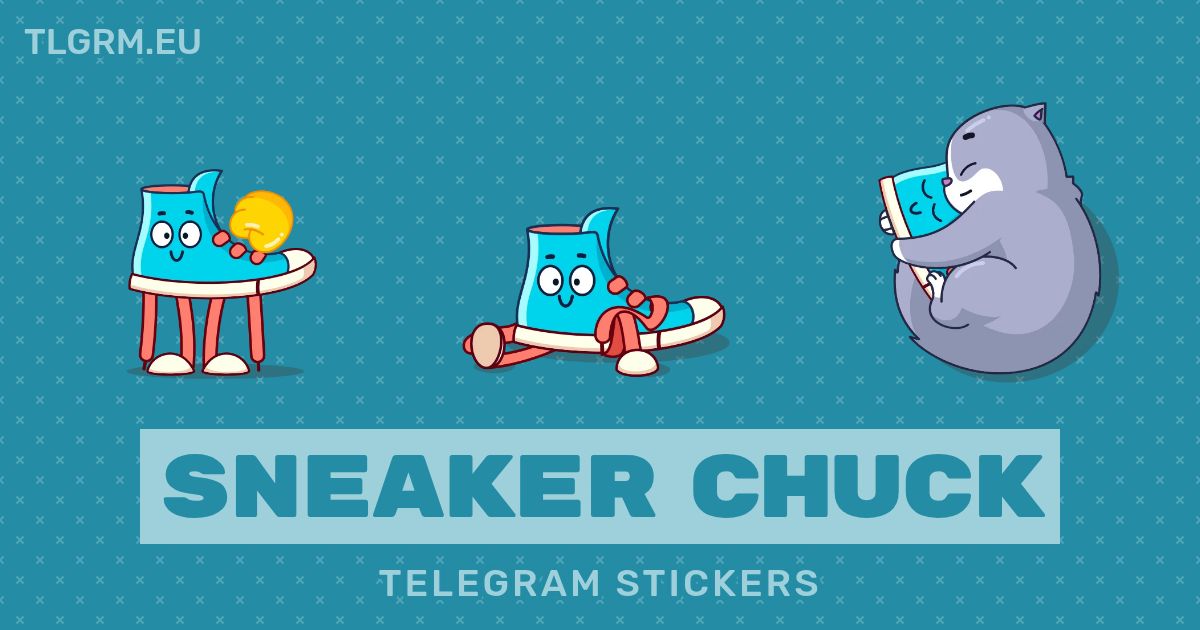 “Sneaker Chuck” animated sticker set for Telegram