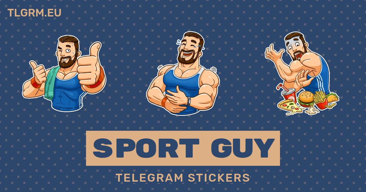 “Sport Guy” stickers set for Telegram