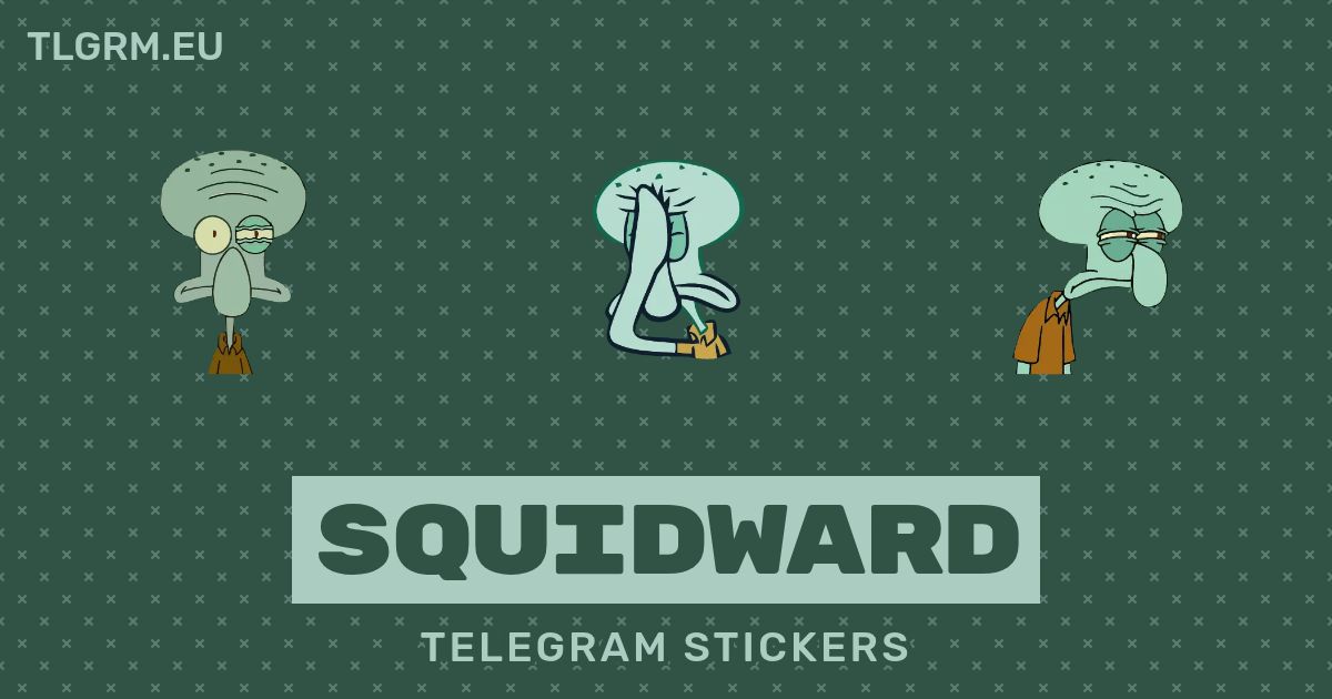 “Squidward” animated sticker set for Telegram