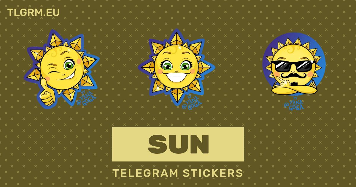 “Sun” stickers set for Telegram