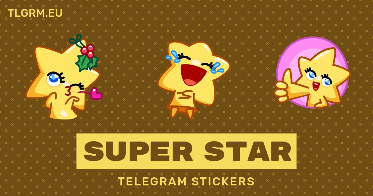“Super Star” animated sticker set for Telegram