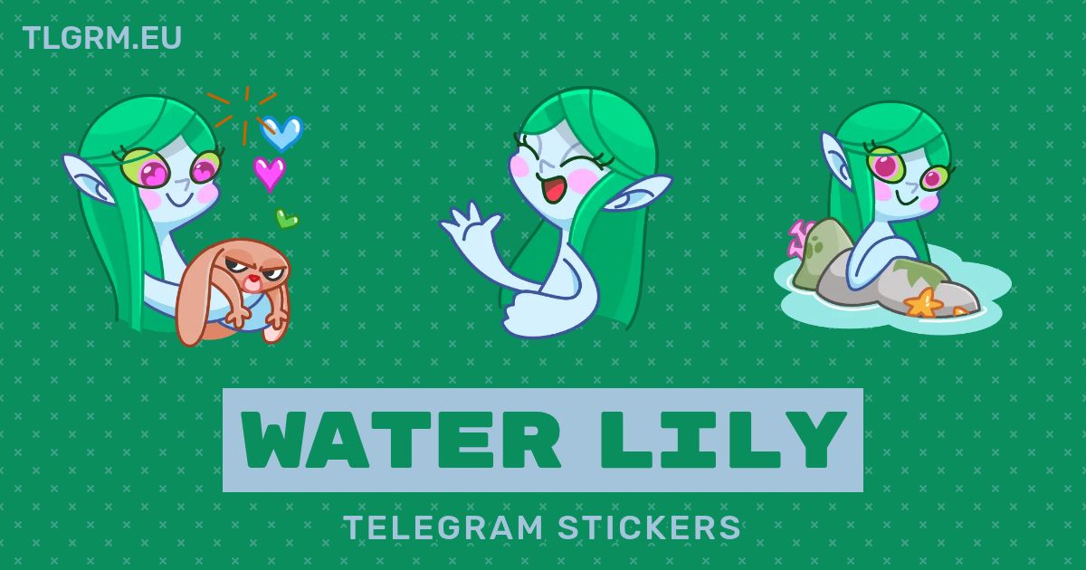 “Water Lily” animated sticker set for Telegram