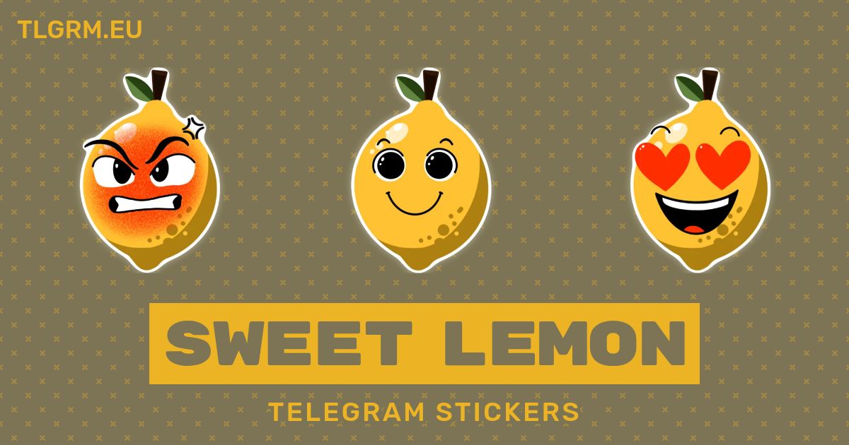 “Sweet Lemon” stickers set for Telegram