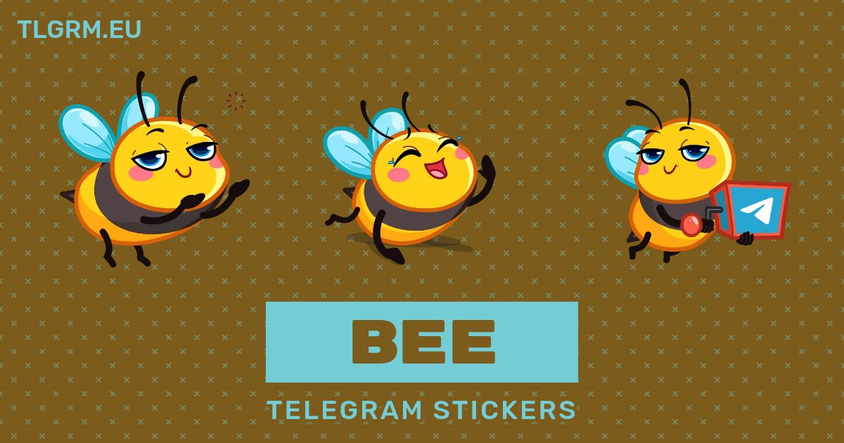 “Bee” animated sticker set for Telegram