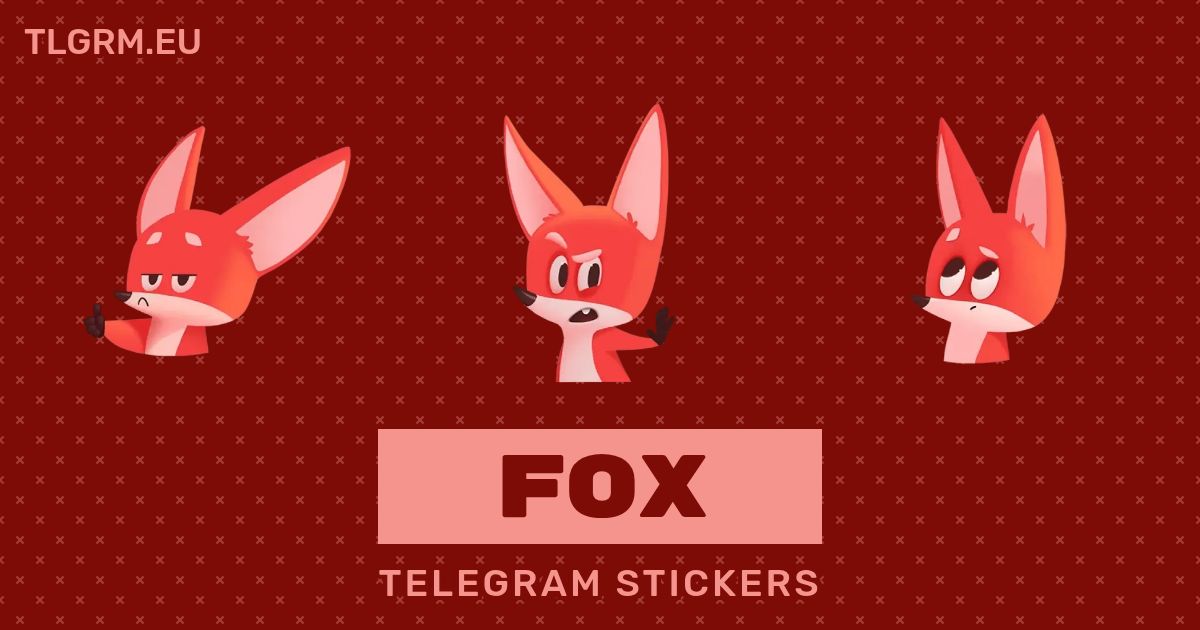 “Fox” stickers set for Telegram
