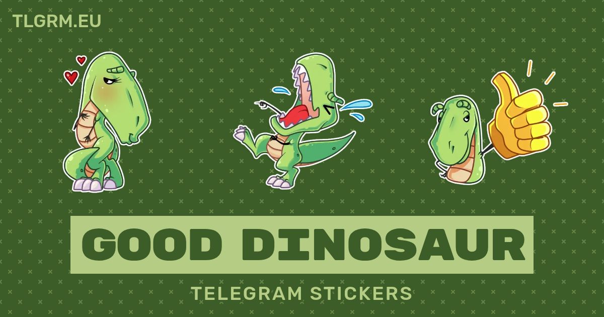 “Good Dinosaur” stickers set for Telegram