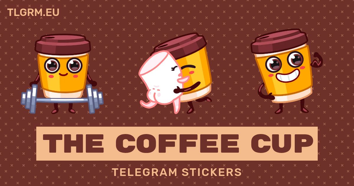 “The Coffee Cup” animated sticker set for Telegram
