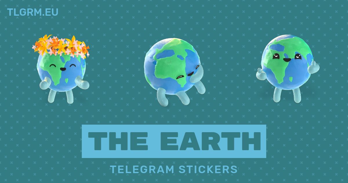 “The Earth” animated sticker set for Telegram