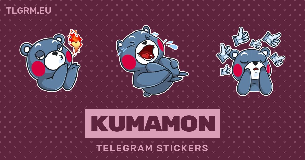 “Kumamon” stickers set for Telegram