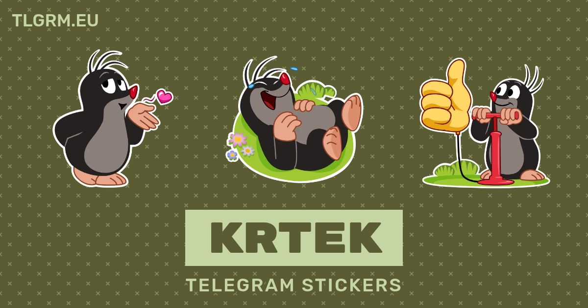 “Krtek” animated sticker set for Telegram