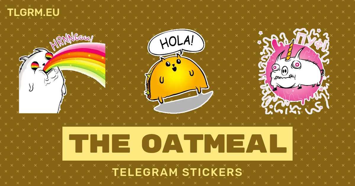 “The Oatmeal” stickers set for Telegram