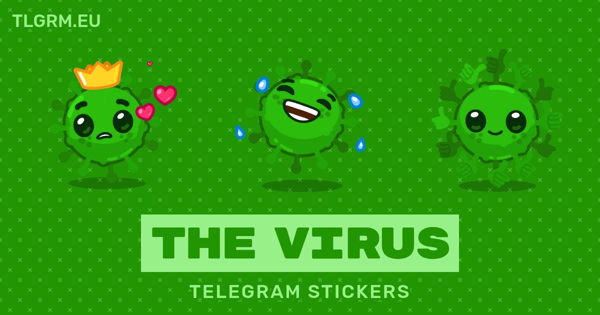 “The Virus” animated sticker set for Telegram