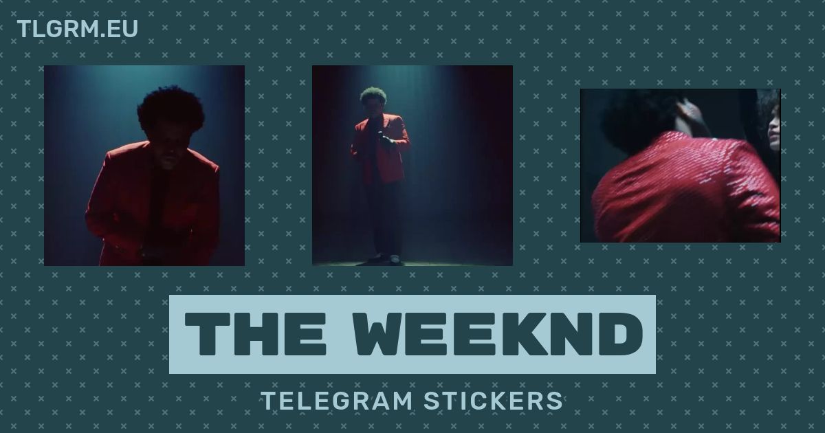 “The Weeknd” animated sticker set for Telegram