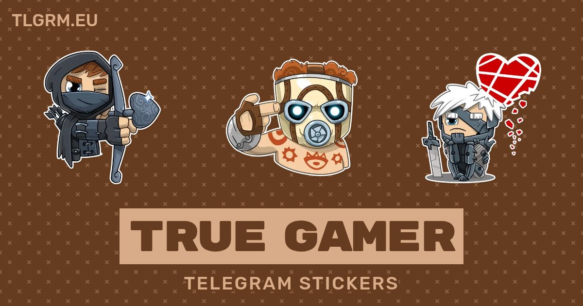 “True Gamer” stickers set for Telegram