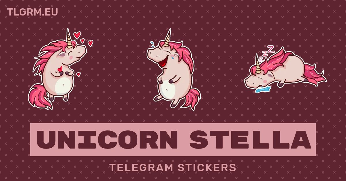 “Unicorn Stella” stickers set for Telegram