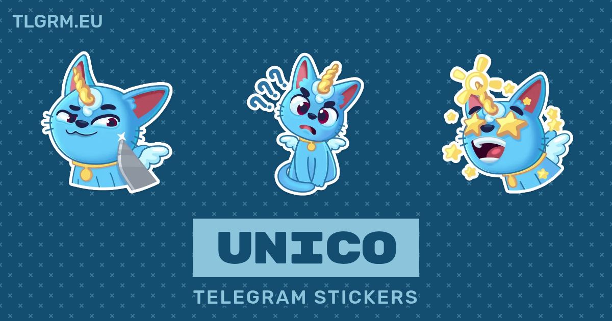“Unico” stickers set for Telegram