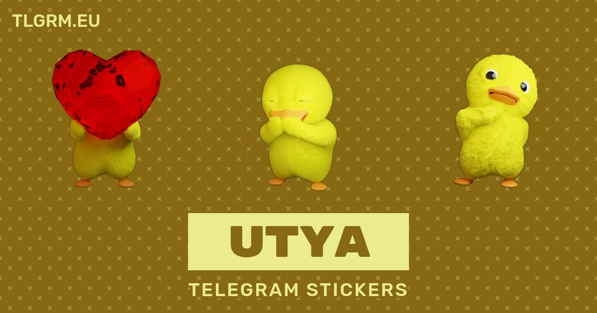 “Utya” animated sticker set for Telegram