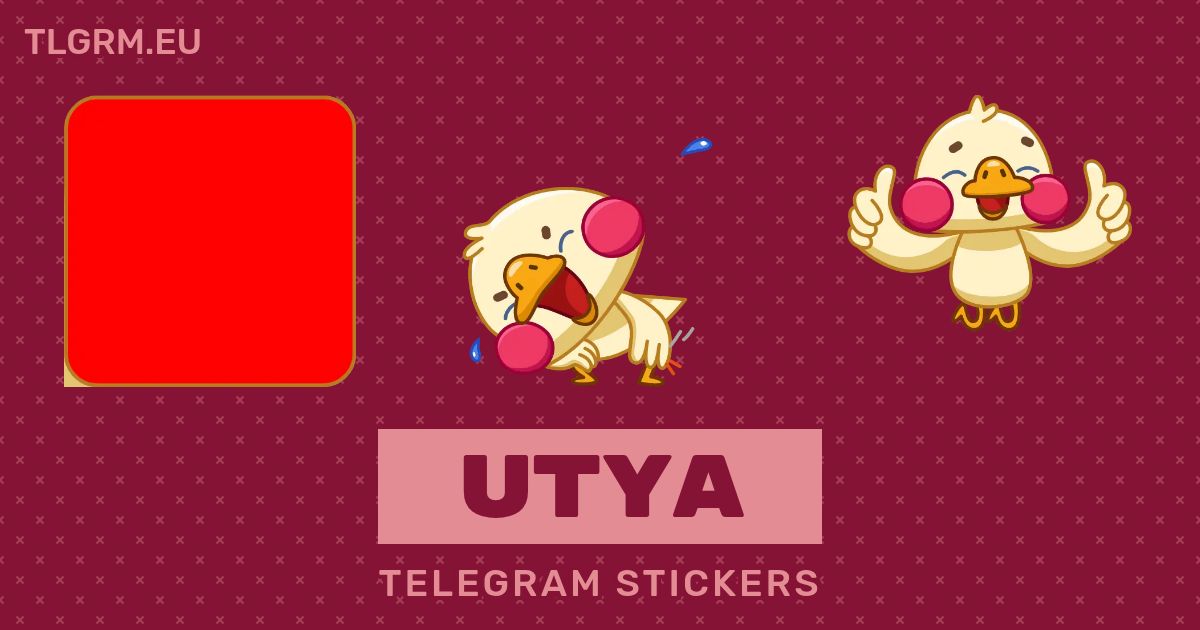 “Utya” animated sticker set for Telegram