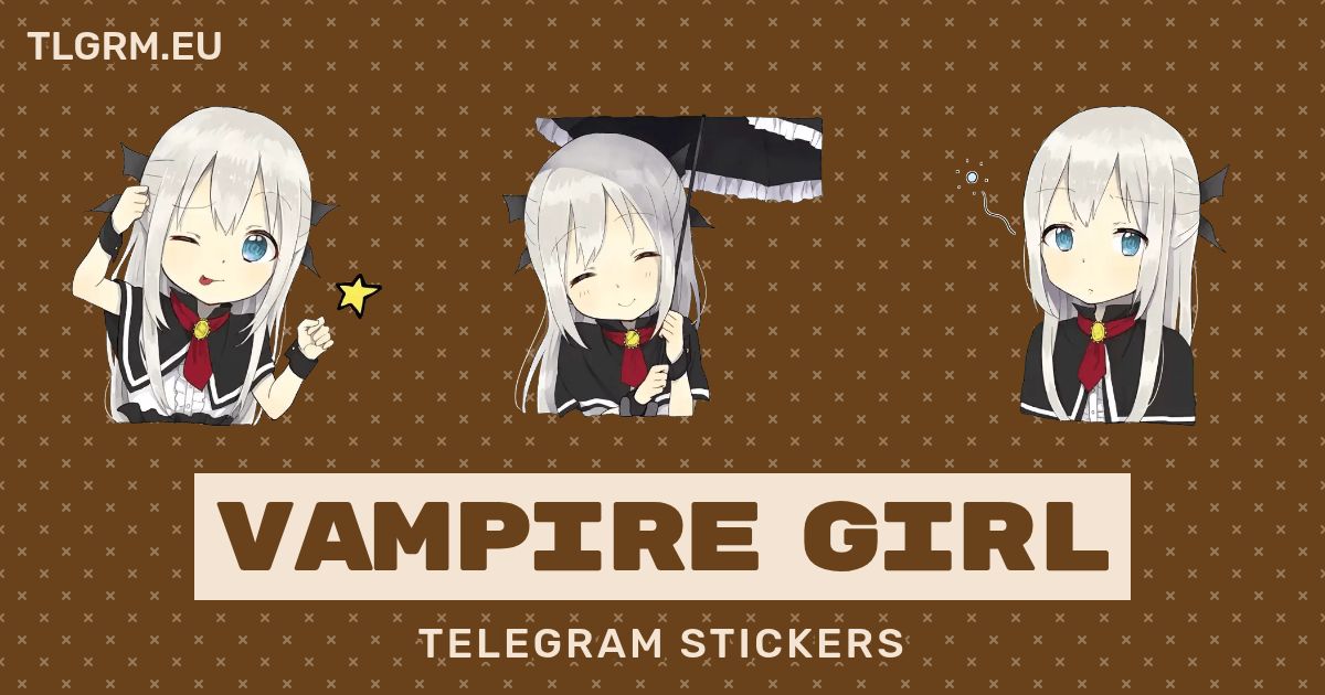 “Vampire Girl” stickers set for Telegram