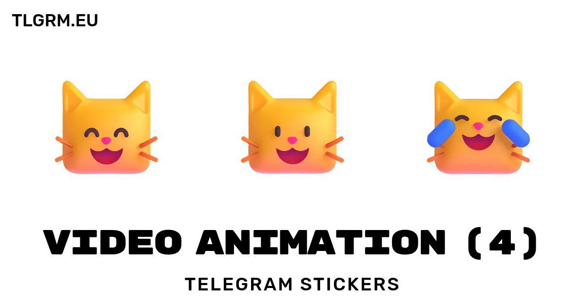 “Video Animation (4)” animated sticker set for Telegram