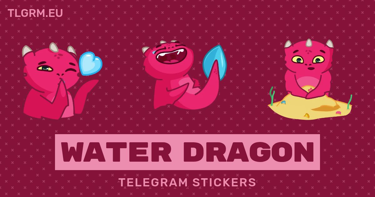 “Water Dragon” animated sticker set for Telegram