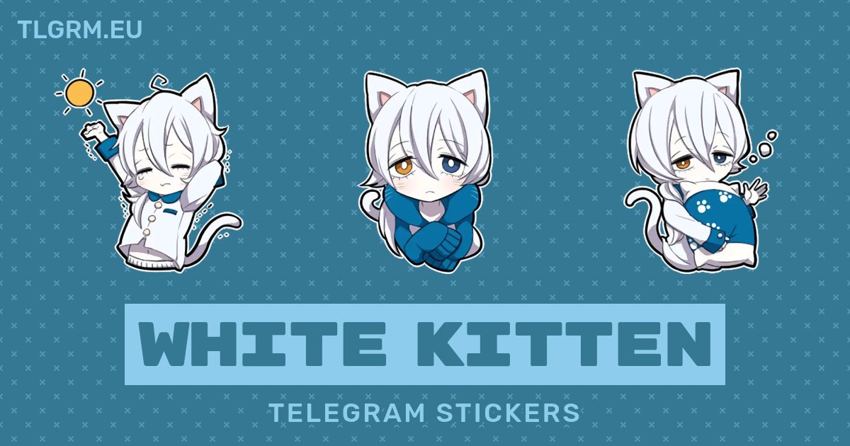 “White Kitten” stickers set for Telegram